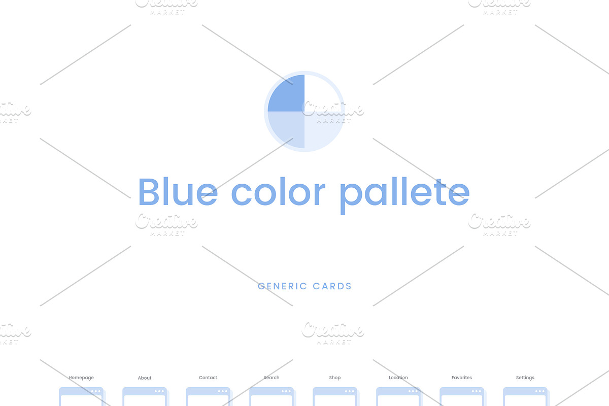 160 Website Flowchart Cards, a Print Template by The UI Shop