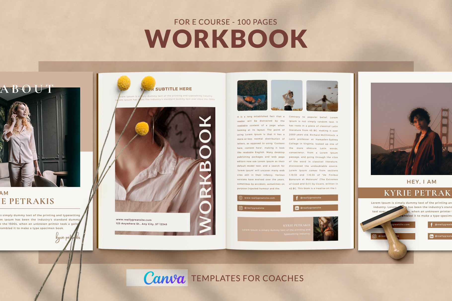 Canva Workbook Template, a Templates & Theme by Amit Debnath | Creative ...