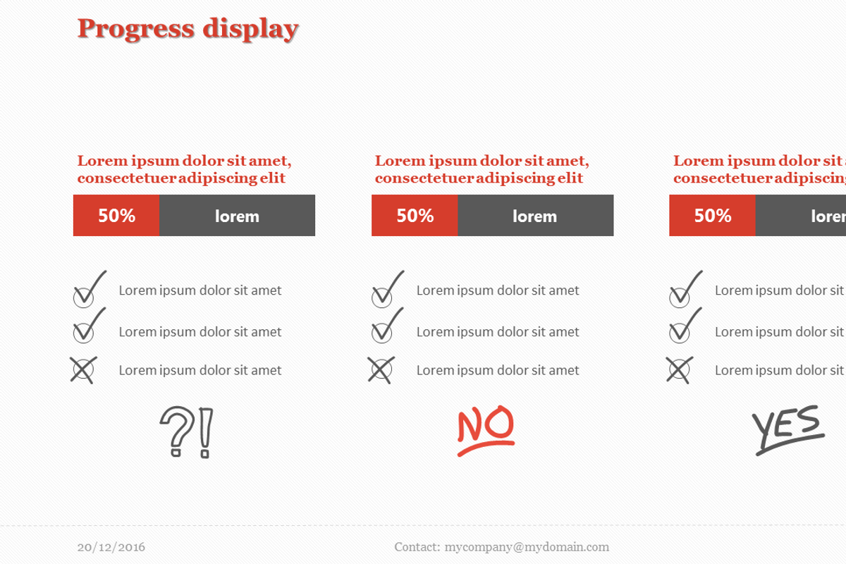 Progress Display PowerPoint, a Presentation Template by Yes Presentations