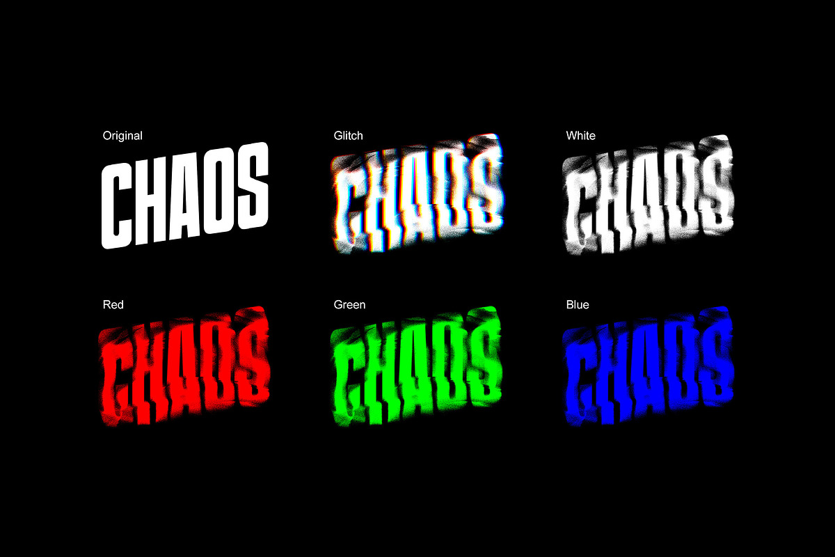 Glitch Text Effects Collection, a Layer Style Add-On by pixelbuddha.net