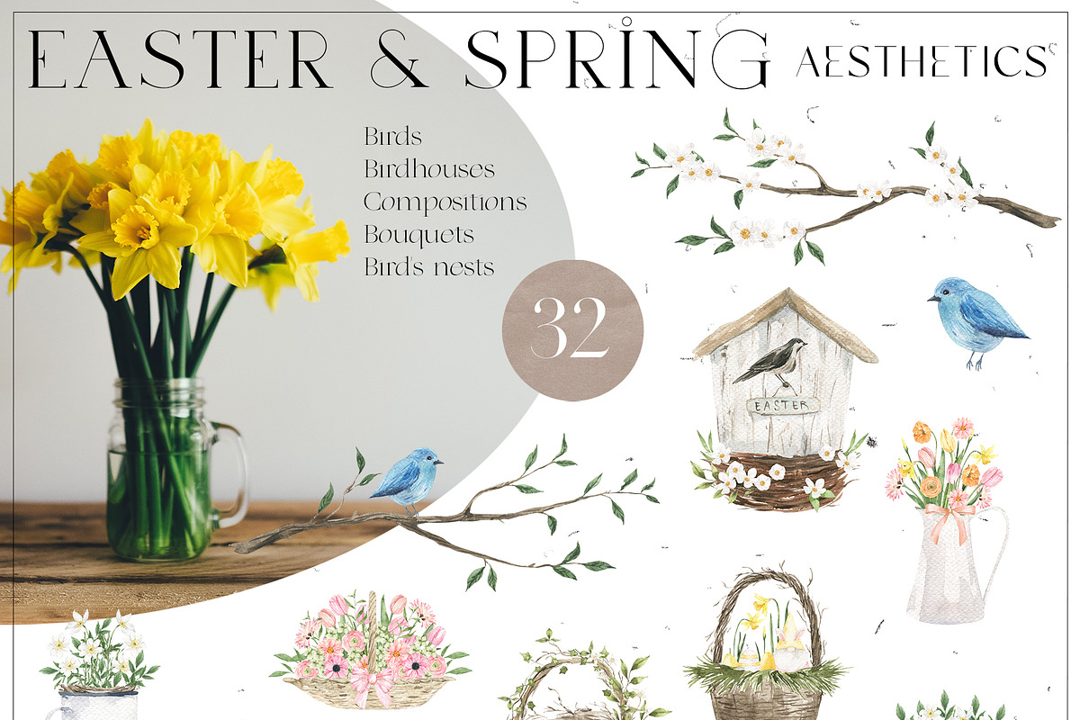 EASTER & SPRING aesthetics, a Decorative Illustration by LiChu Art