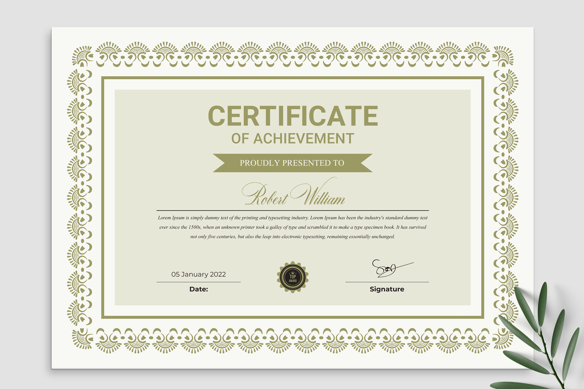 Certificate of Appreciation