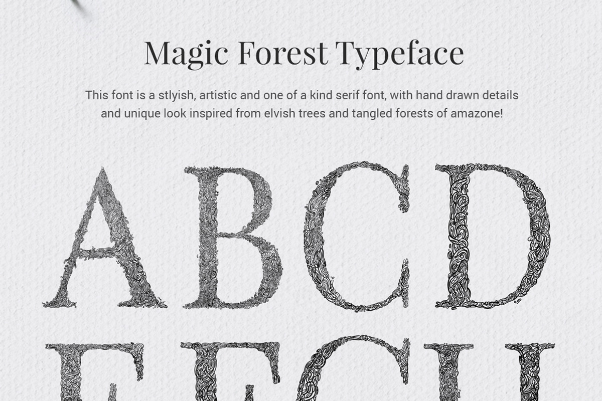 Magic Forest Typeface, an Object Graphic by Studio Dusk