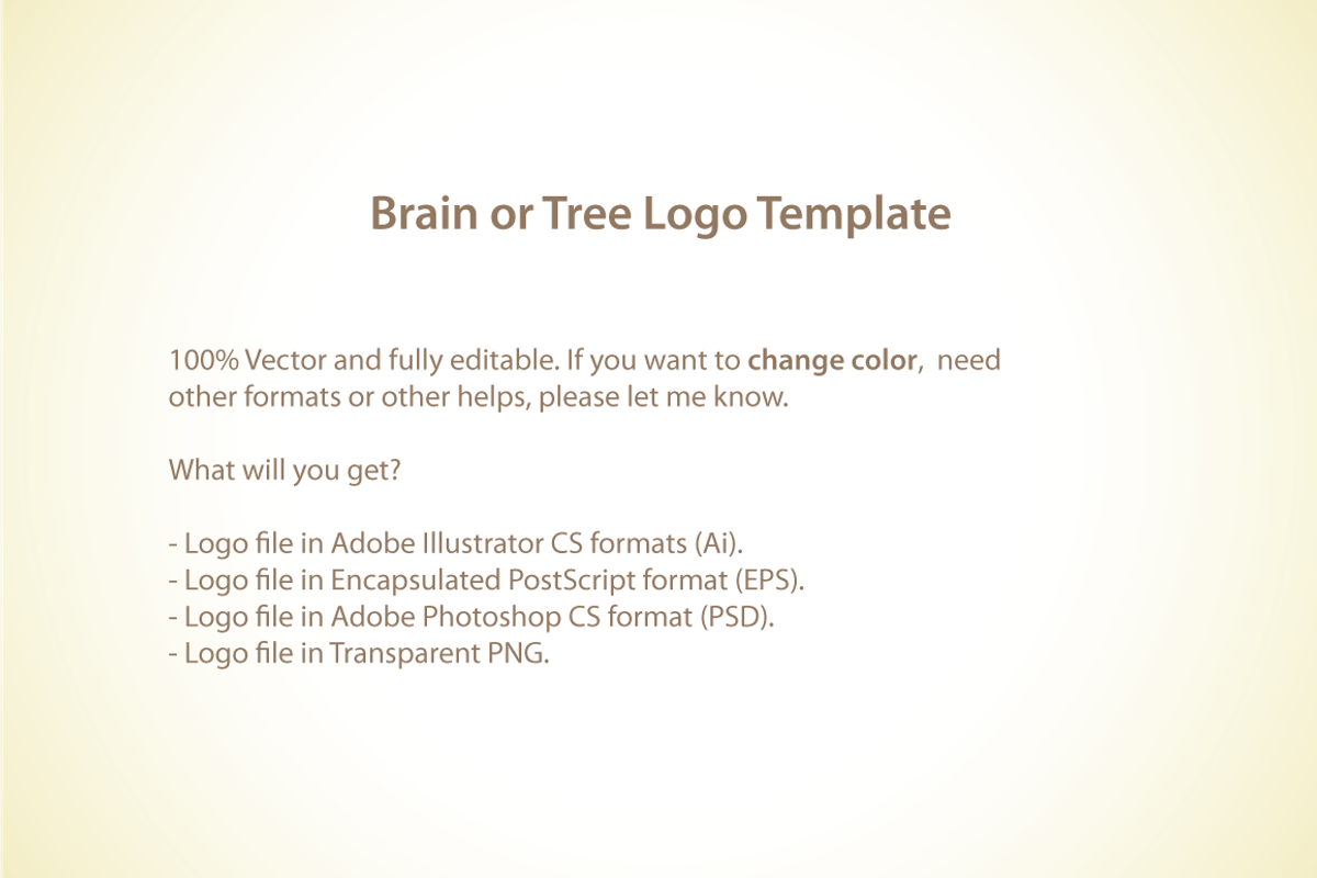 Brain or Tree Logo Template, a Branding & Logo Template by Heavtryq Design