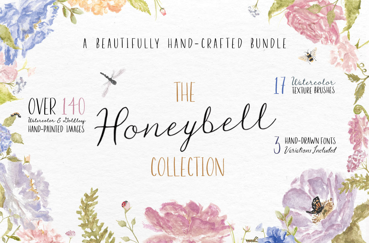 The Honeybell Collection, a Sans Serif Font by Rawberry Strubarb Ink.