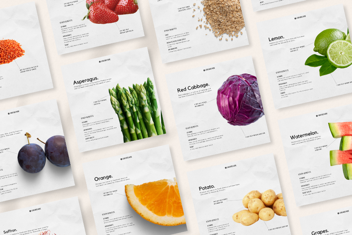 Blogger Food Ingredient Templates I Canva | Creative Market