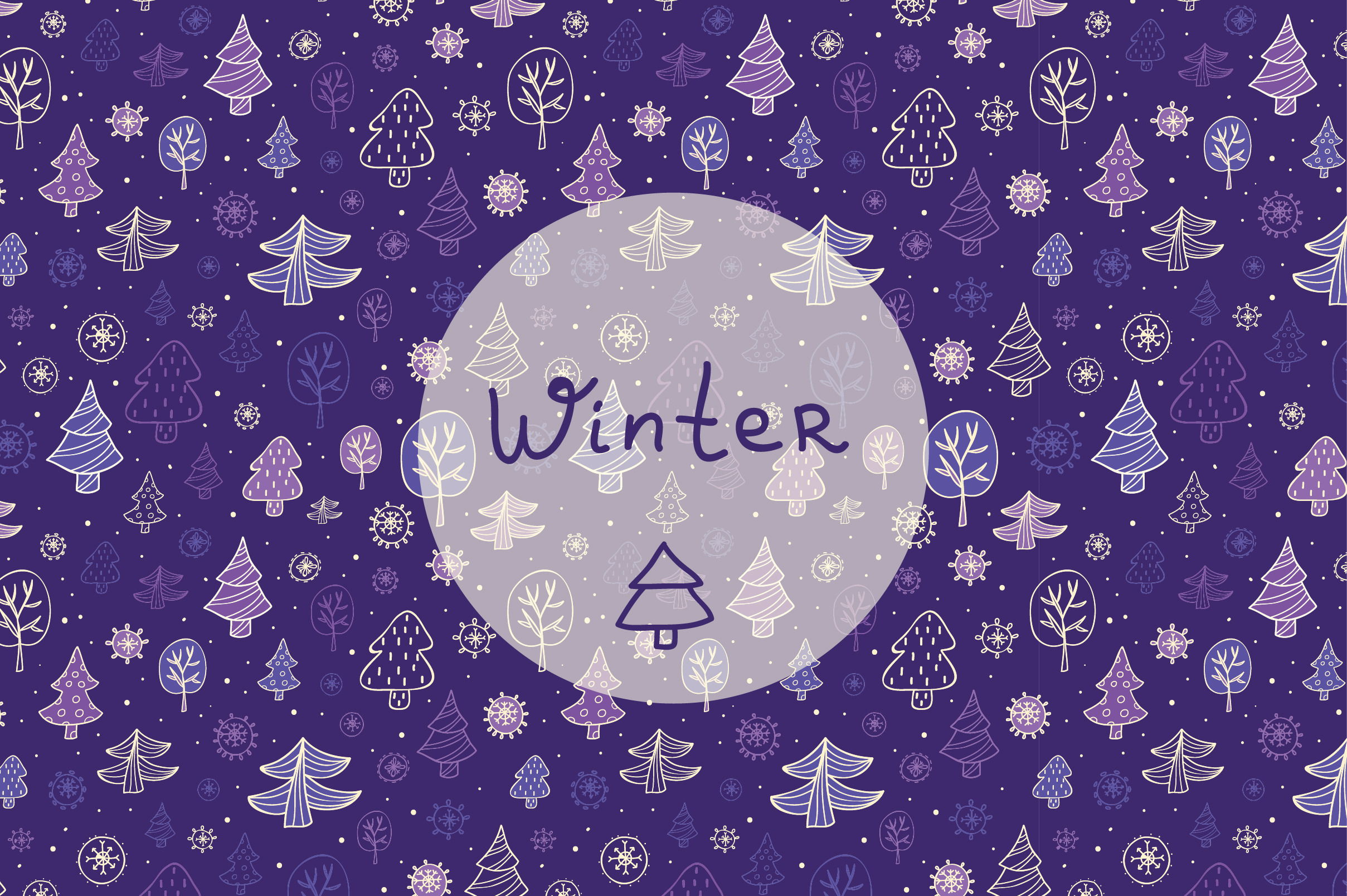 Vector cute winter patterns., a Pattern Graphic by Little A (Aigul ...