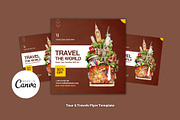 Tour & Travel Canva Flyer Template, a Social Media Template by MK Creatives