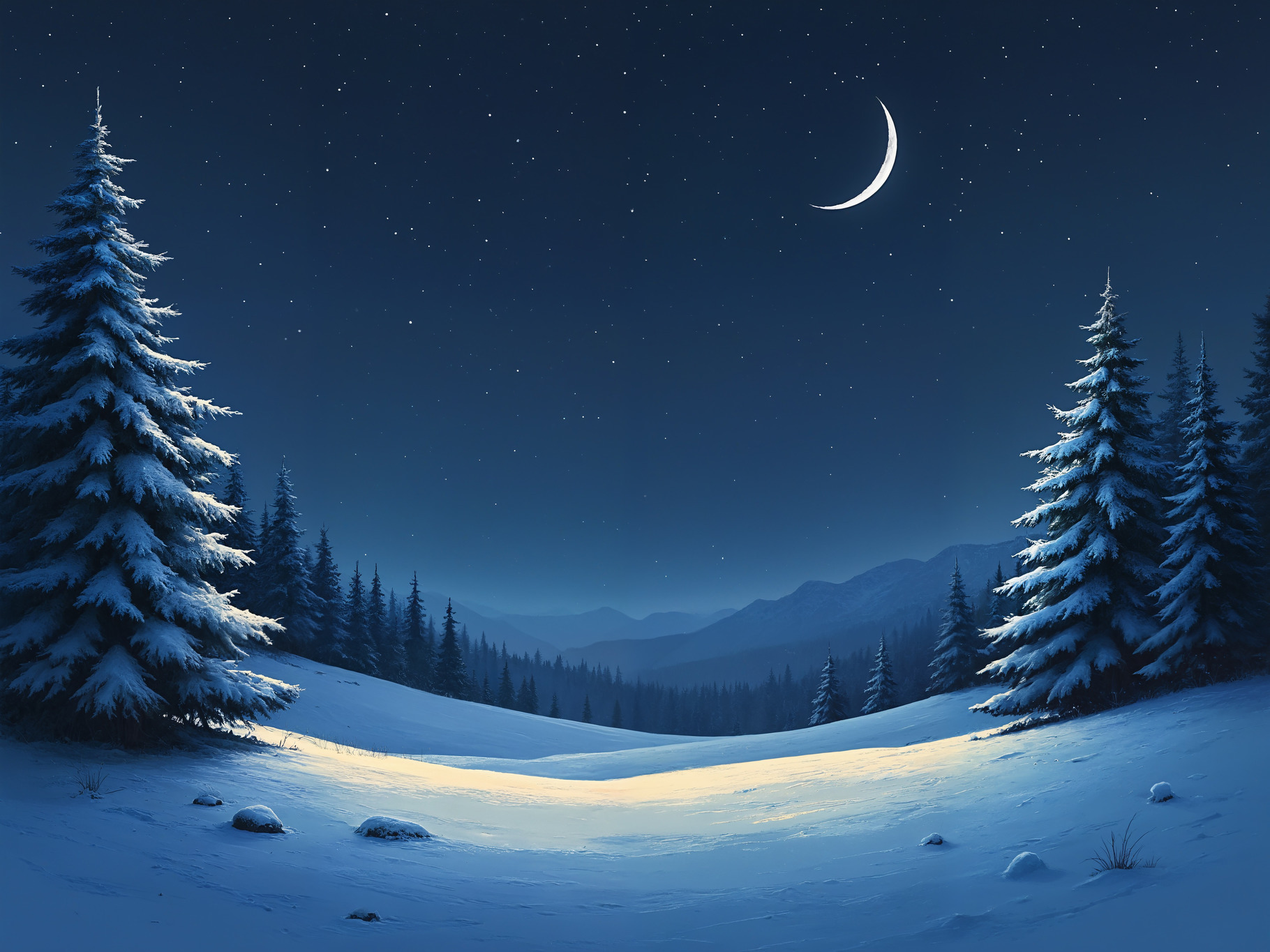 Winter Landscape Background, a Background Photo by h.utomo