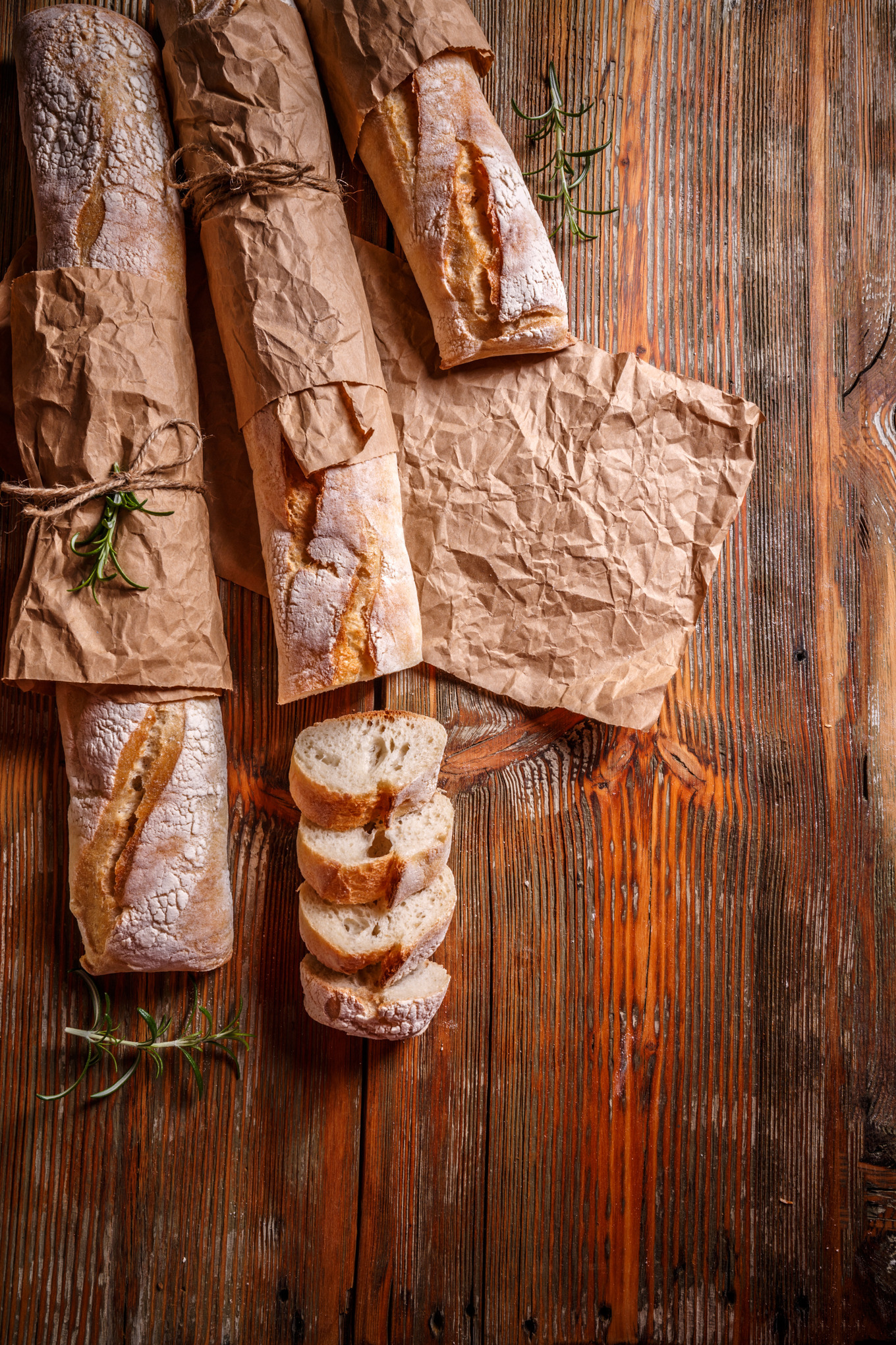 Top view of French baguettes, a Food & Drink Photo by Grafvision ...