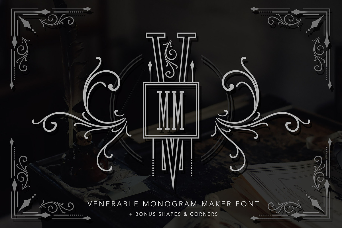 Venerable Monogram Maker Font, a Font by Eclectic Anthology