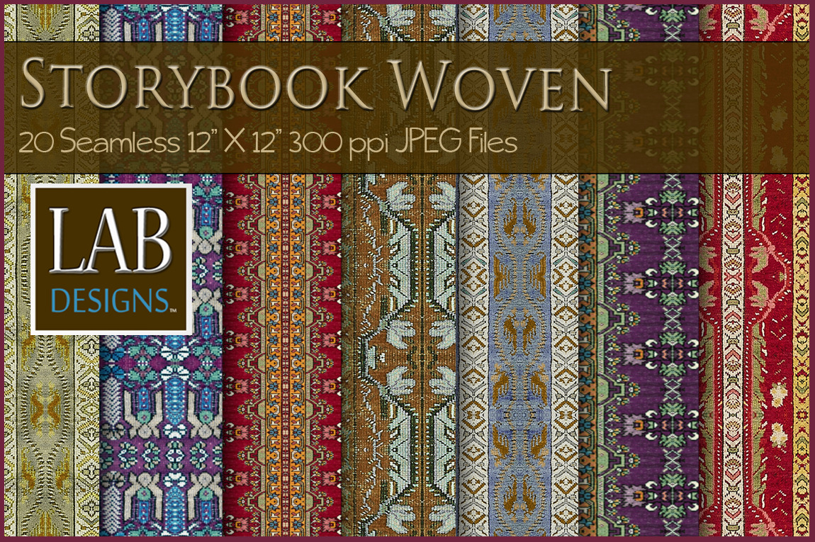 20 Storybook Woven Fabric Textures, a Texture Graphic by Lab Designs