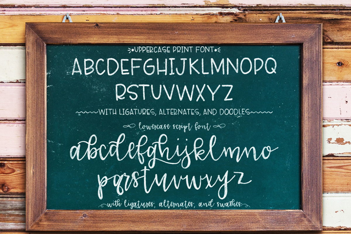 Lucille Hand Lettered Font Duo, a Handwritten Font by Groovy Fonts by Mindy