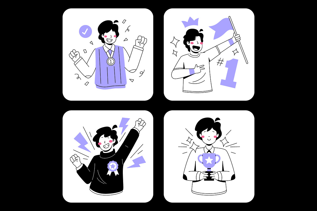 10 Success Illustration Pack