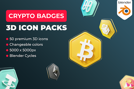 3D Crypto Currency Icon | 3D Objects ~ Creative Market