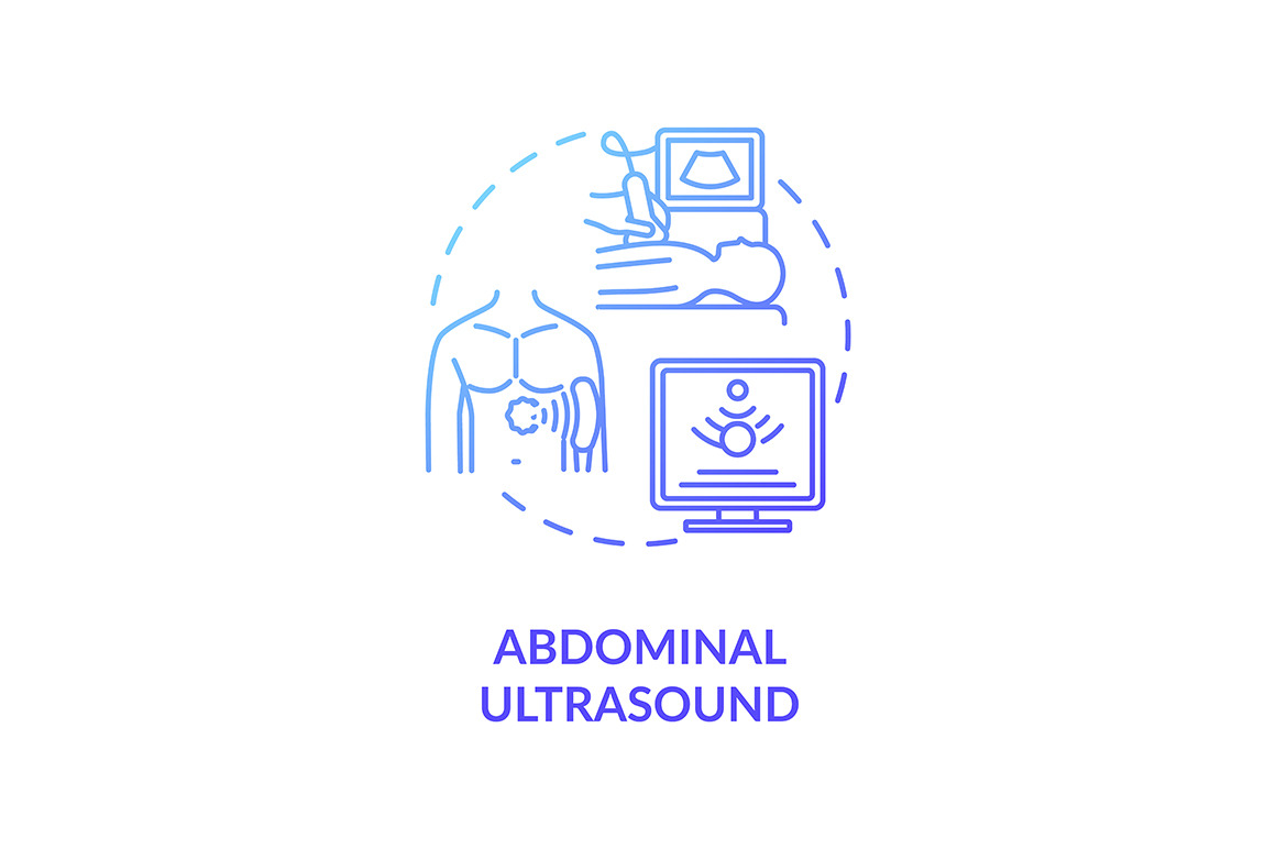 Abdominal ultrasound concept icon, an Outline Icon by bsd studio ...