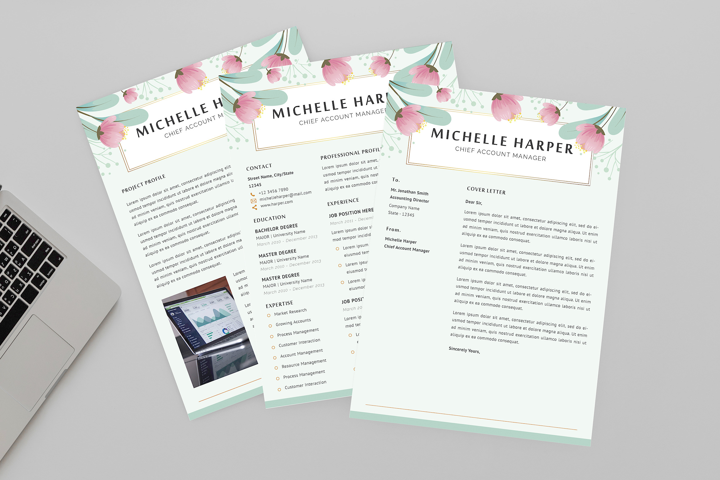 Michelle Chief Resume Designer, a Resume Template by AQR Studio