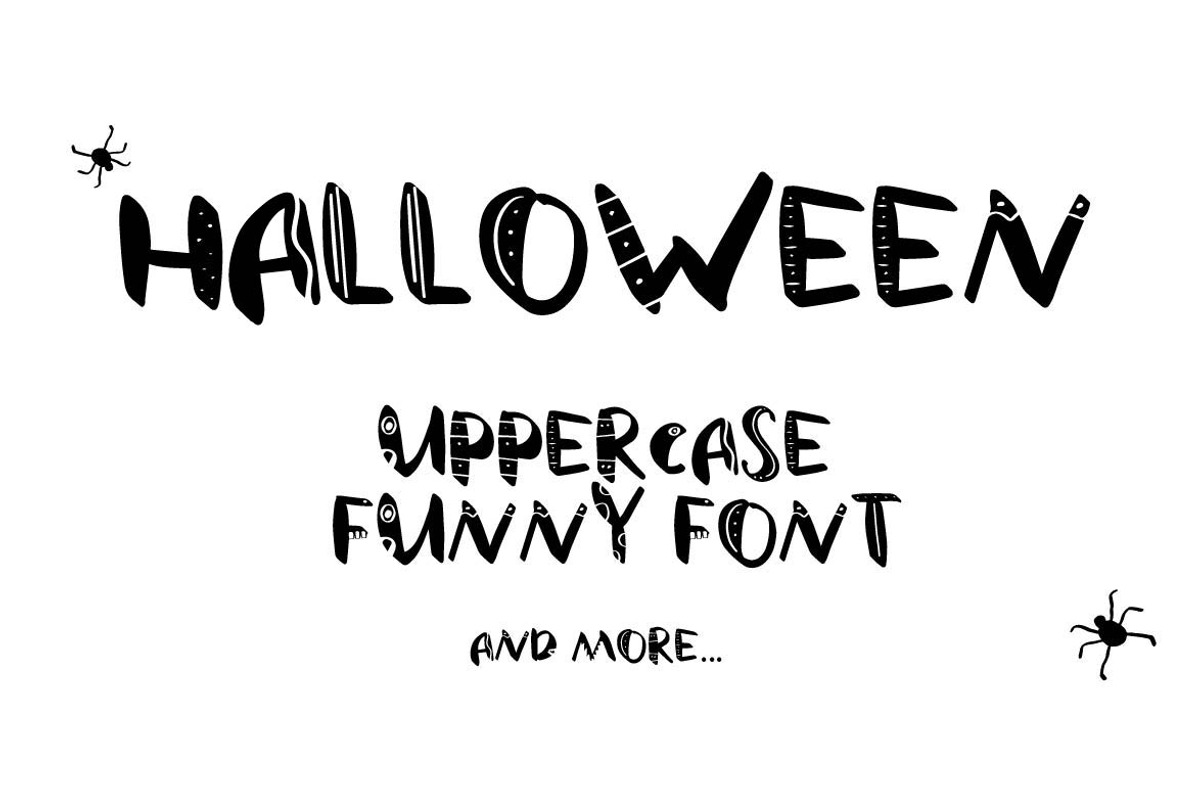 Funny uppercase font. And doodles., a Handwritten Font by Funny-sunny