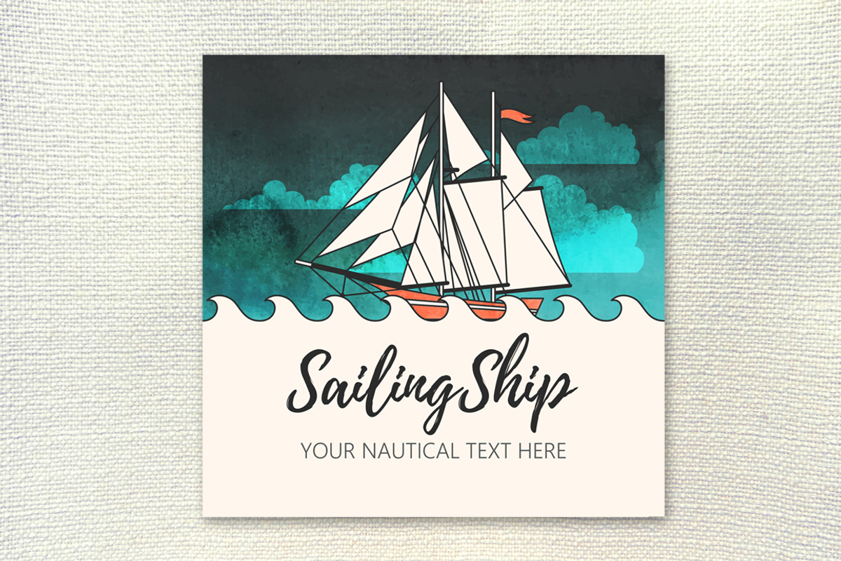 Nautical Cards Templates, a Card Template by GreyLilac