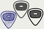 Guitar plectrum SVG | Outline Icons ~ Creative Market