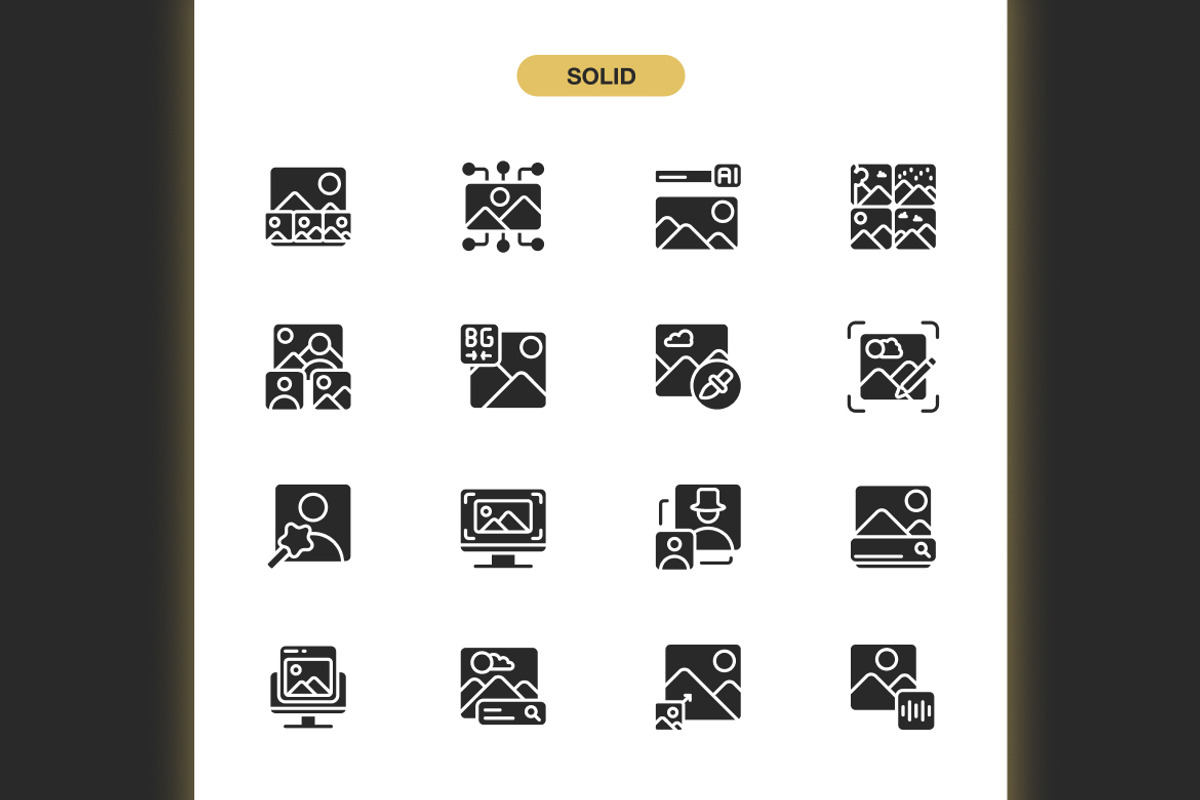 AI Image Generator Icons, an Icon by Spacepixel Creative