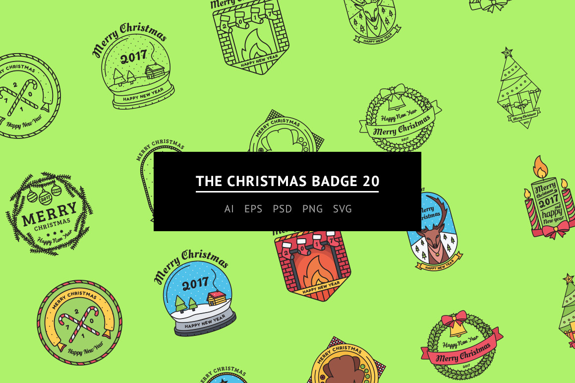 The Christmas Badges 20, a Branding & Logo Template by Last Spark