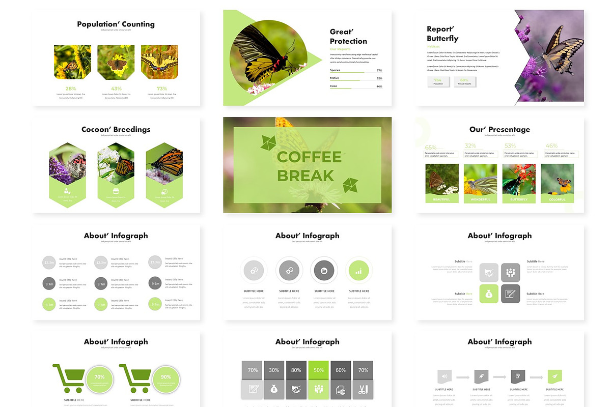 Butterfly - Powerpoint Template, a Presentation Template by AQR Studio
