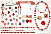 Buttons & Beads, an Illustration by Mels Brushes