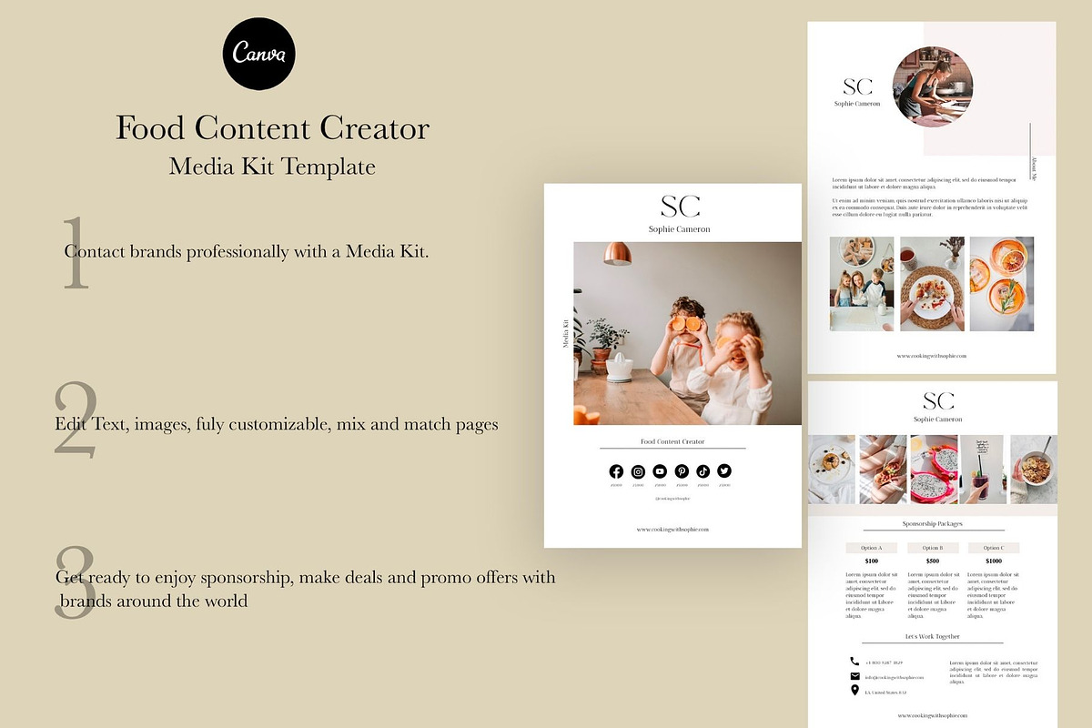 Food Media Kit Template | Canva