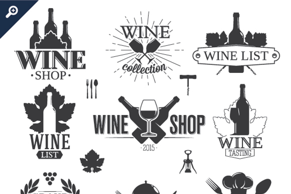 12 Wine Labels and Logos, a Branding & Logo Template by MaximGertsen