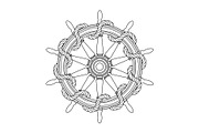 vector black, white boat handwheel, an Object Graphic by WINDmade