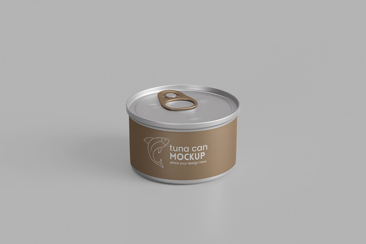 Tuna Fish Can Mockup, a Cups & Container Mockup by bimockup