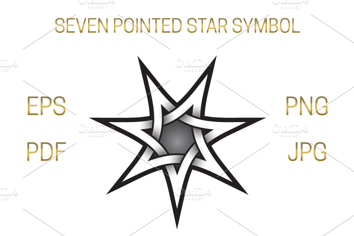Seven pointed star symbol, a Branding & Logo Template by Guten Tag Vector