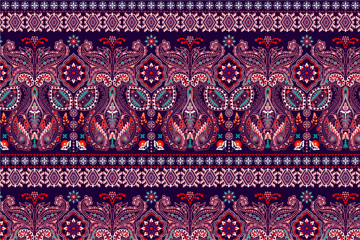 3 Border Paisley Patterns, a Pattern Graphic by Sunny_Lion | Creative ...