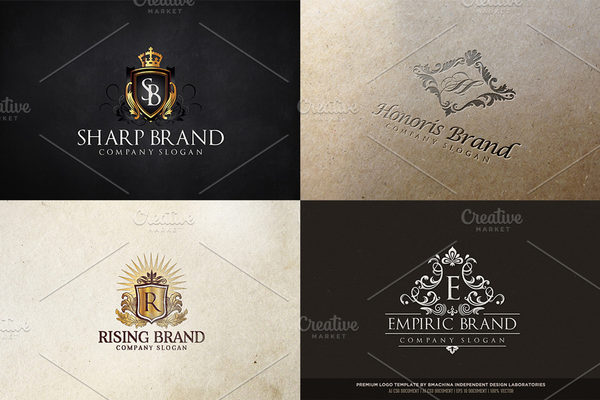 Supreme Logo Bundle + Gold Textures, a Branding & Logo Template by ...