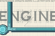 Drawing board compositions Set | Education Illustrations ~ Creative Market