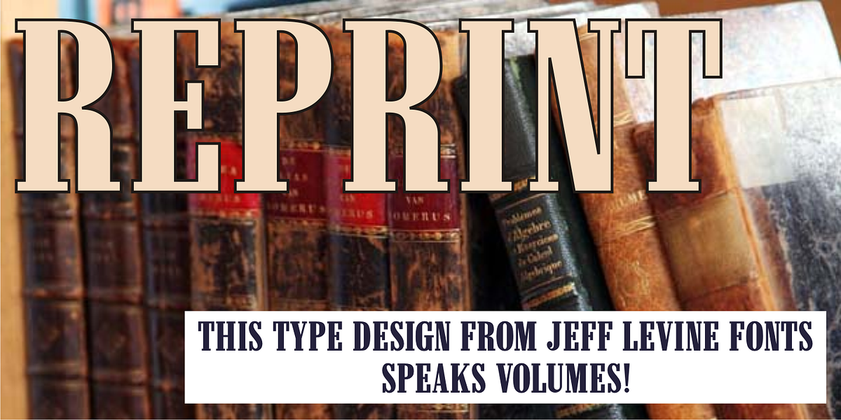 Reprint JNL, a Slab Serif Font by Jeff Levine Fonts