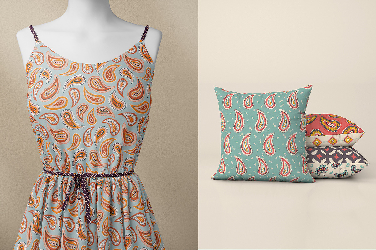 Boho Paisley Pattern Bundle, a Pattern Graphic by PATTERNS etc.