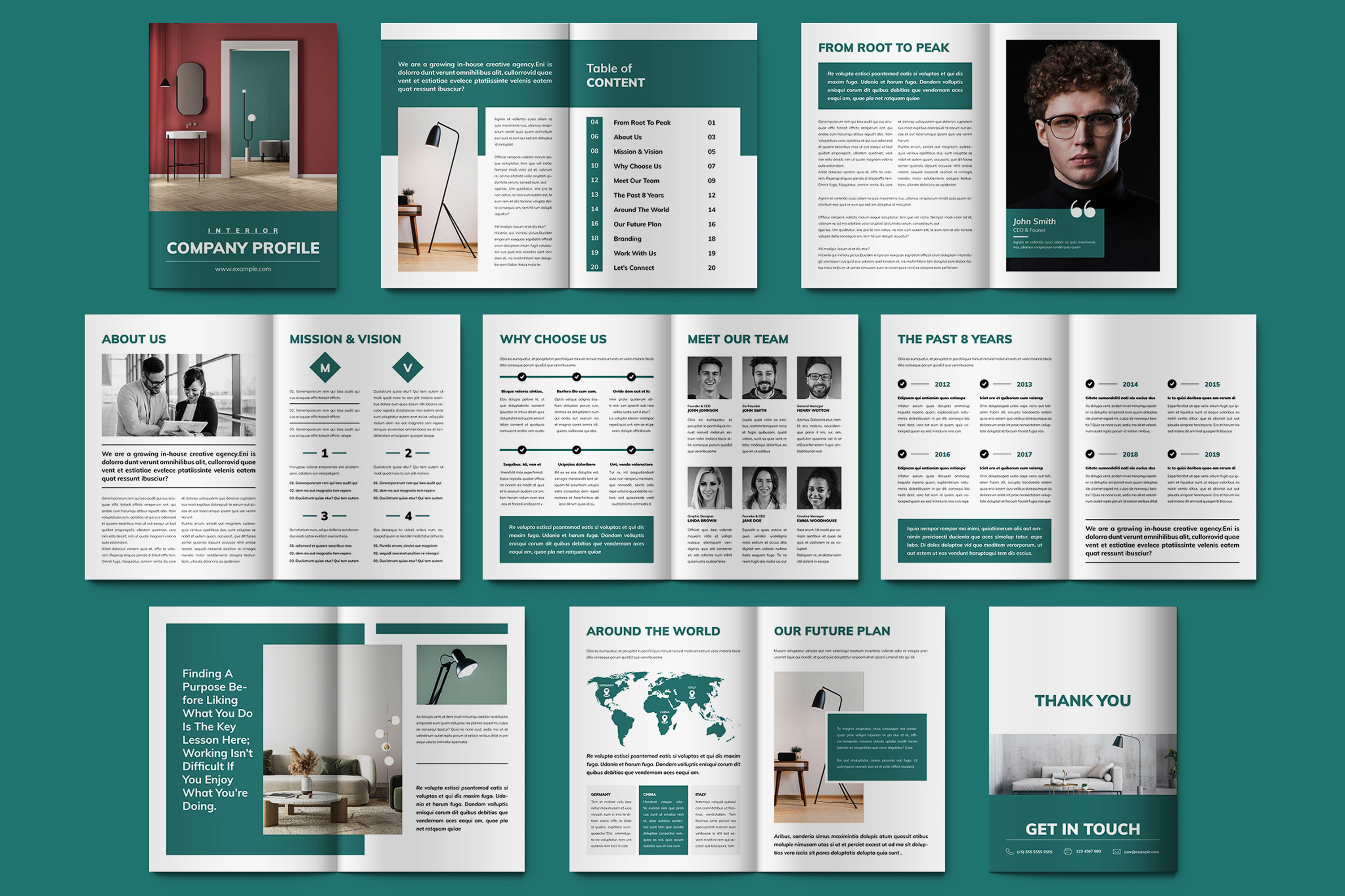 Interior Company Profile Design | Creative Market