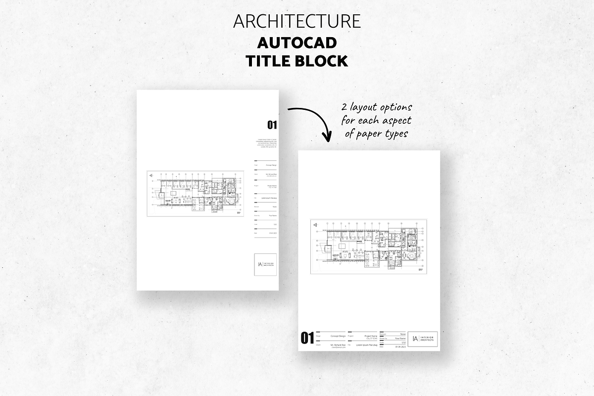 Architect Title Block Template, a Presentation Template by yesitisprintable
