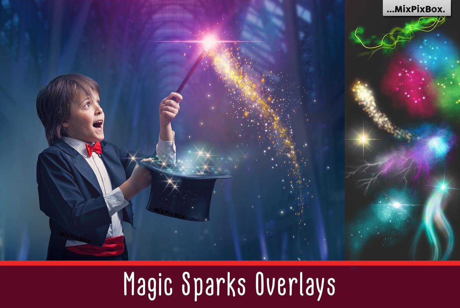 Magic Sparks Overlays, an Object Graphic by MixPixBox