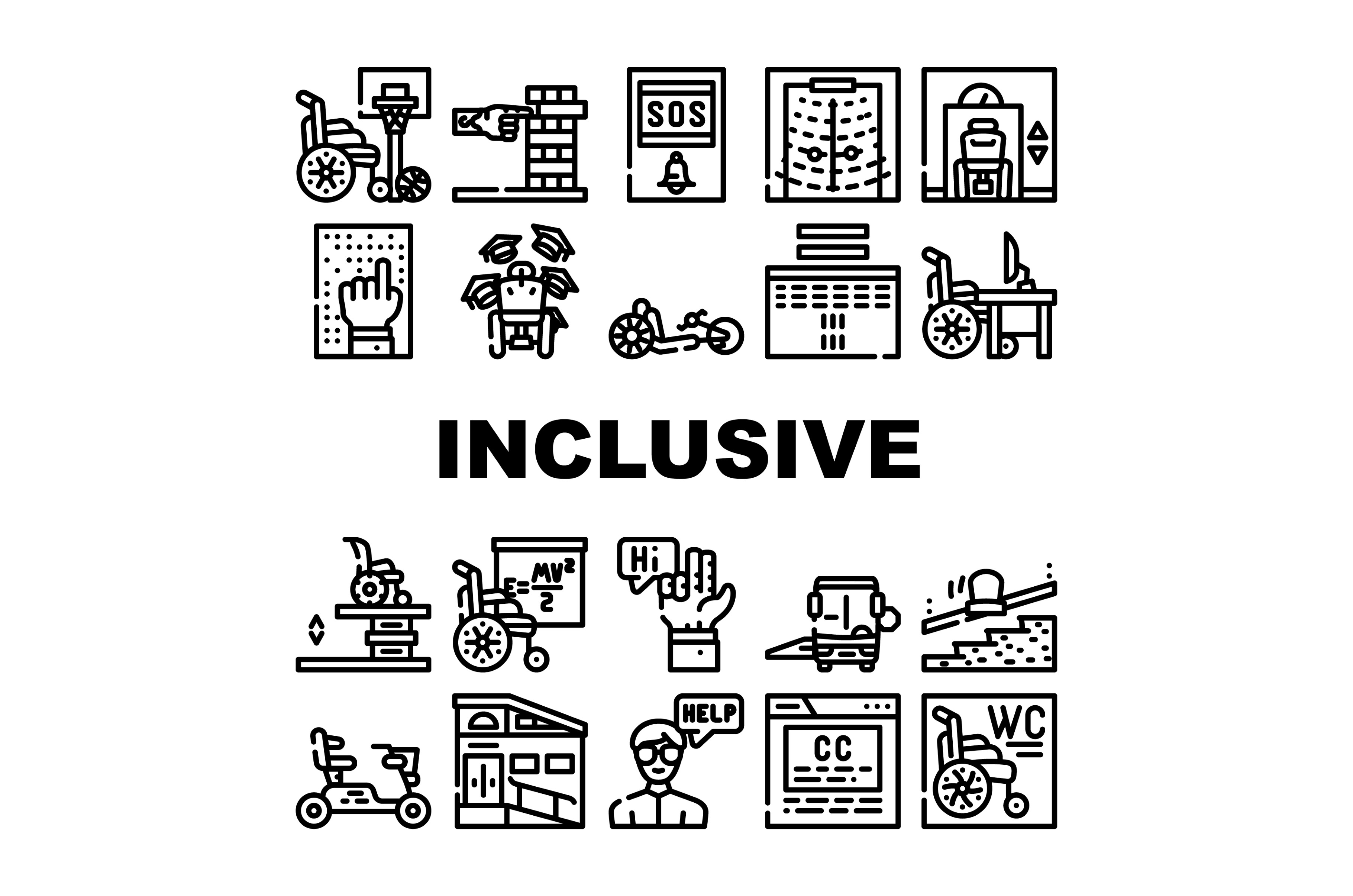 Inclusive Life Tool Collection Icons, an Industrial Photo by pikepicture