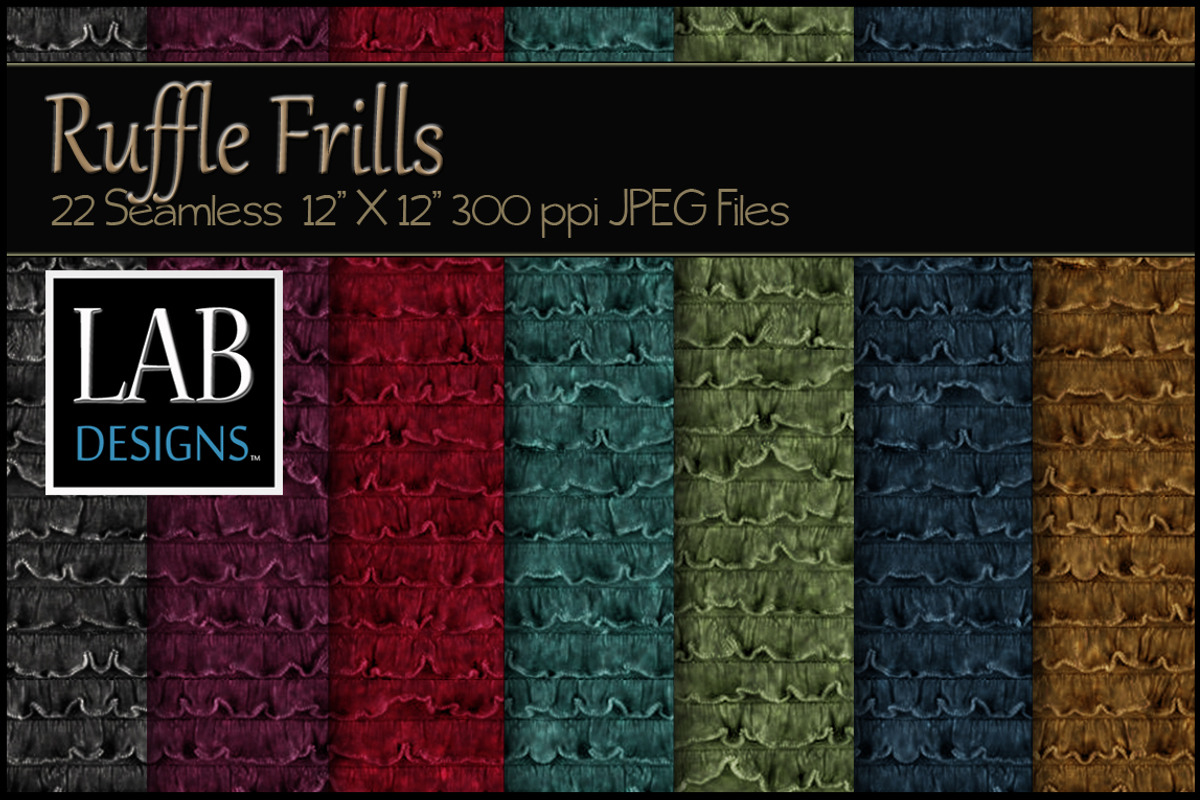 22 Seamless Ruffle Frill Textures, a Texture Graphic by Lab Designs