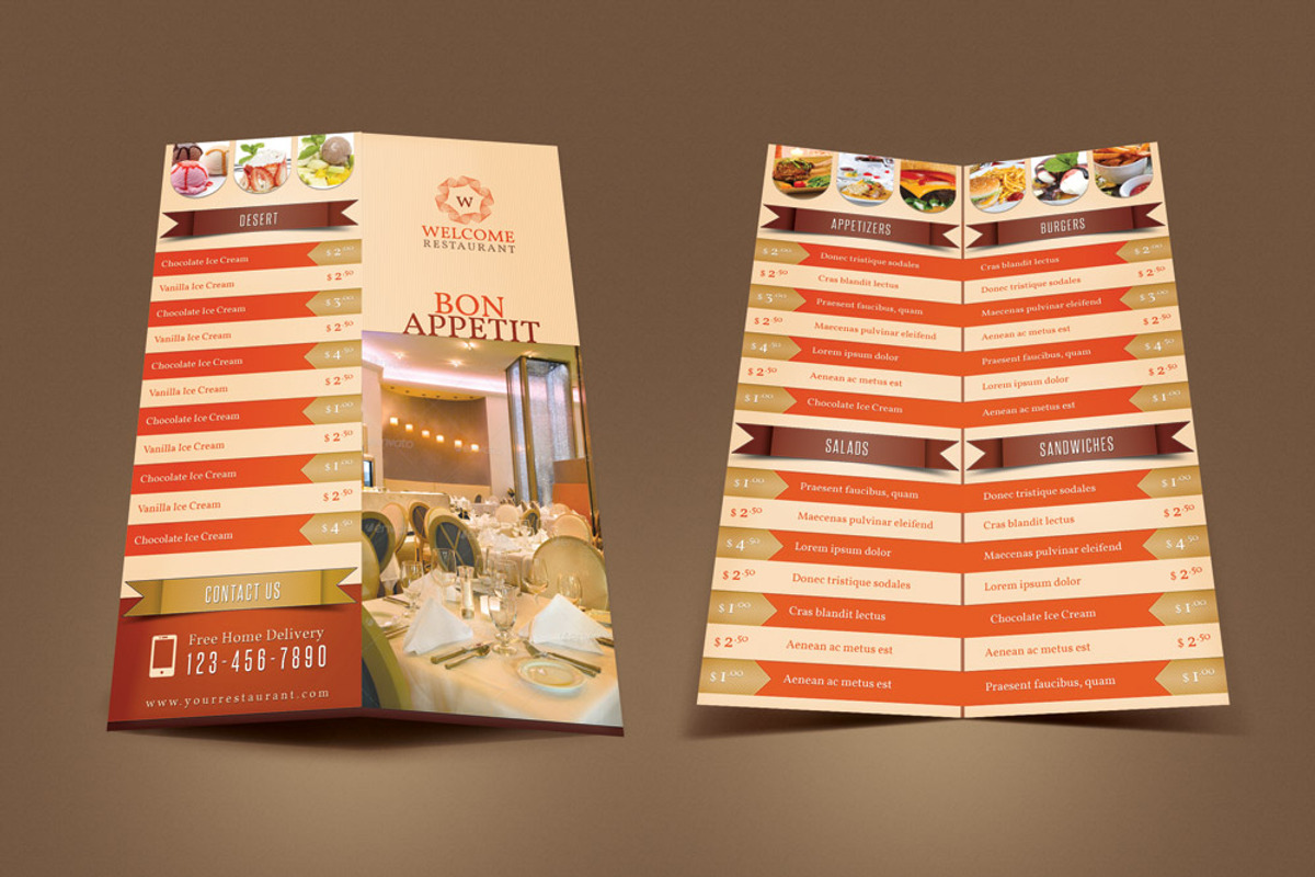 Welcome Restaurant Menu Card Pack, a Brochure Template by Saptarang