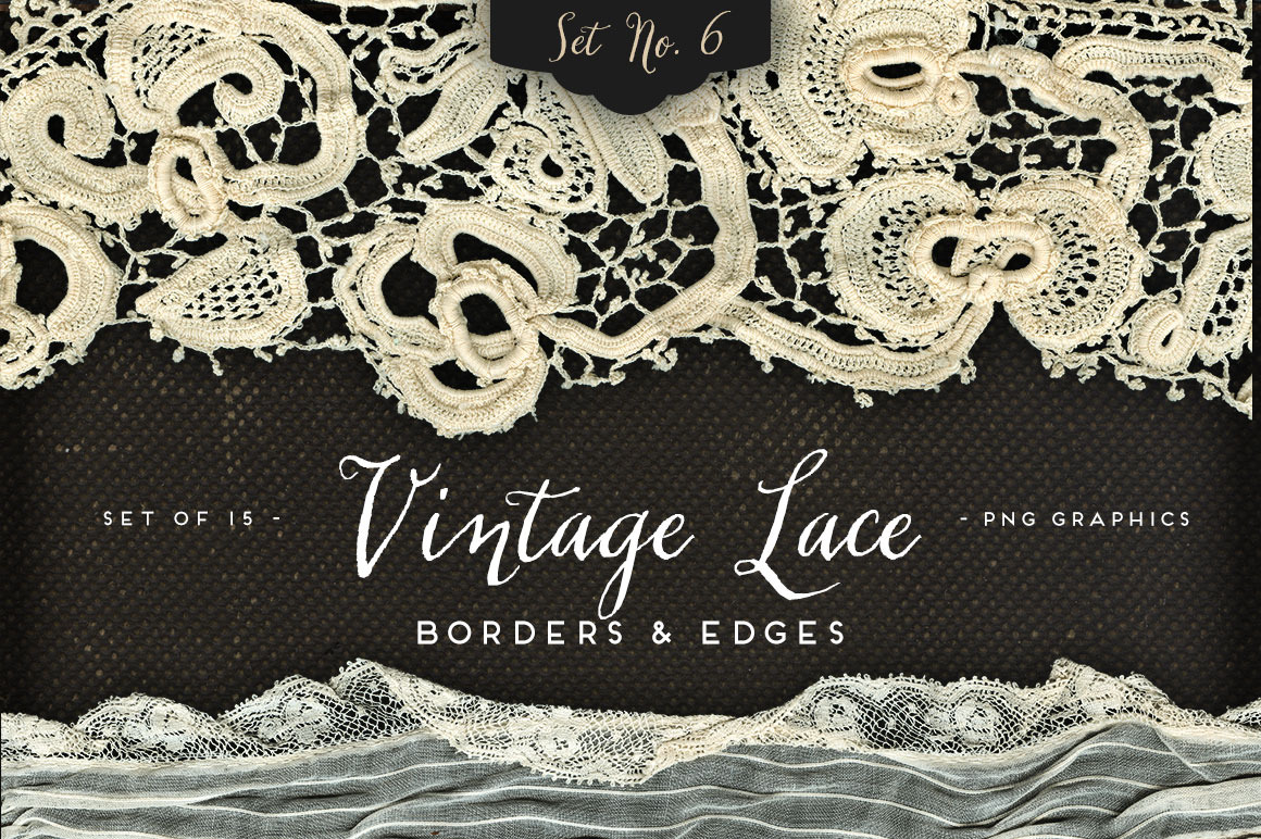 Vintage Lace Borders & Edges 6, an Object Graphic by Eclectic Anthology ...