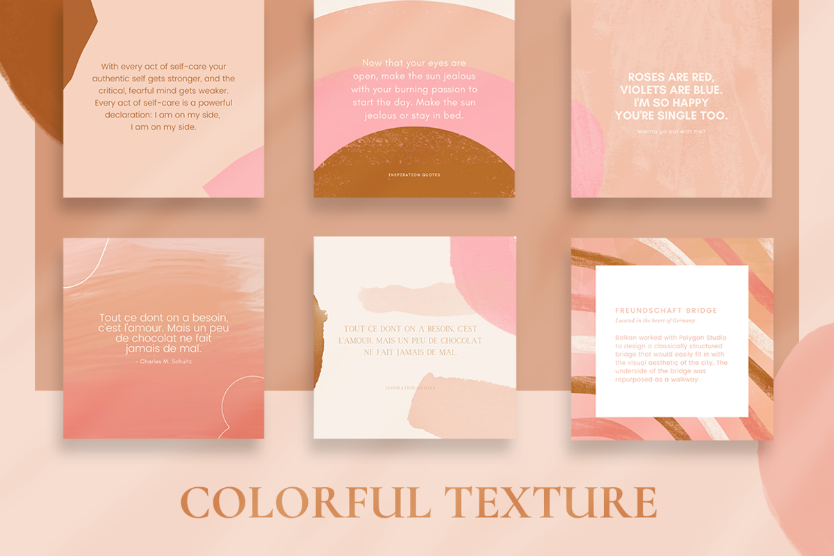 +130 Rainbow collection in Canva, a Social Media Template by Kristina&Co