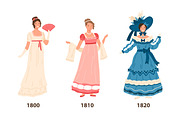 Women fashion history timeline, a Person Illustration by Good Studio ...