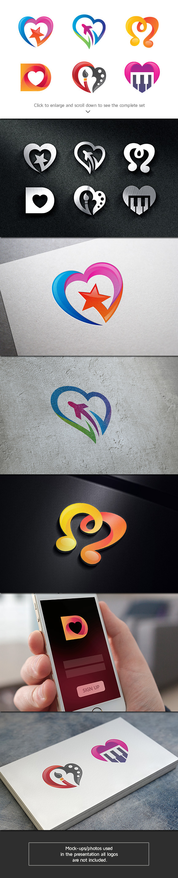 6 Dating Logos, a Branding & Logo Template by nospacestore