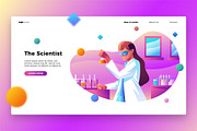 The Scientist - Banner &Landing Page, a Templates & Theme by AQR Studio