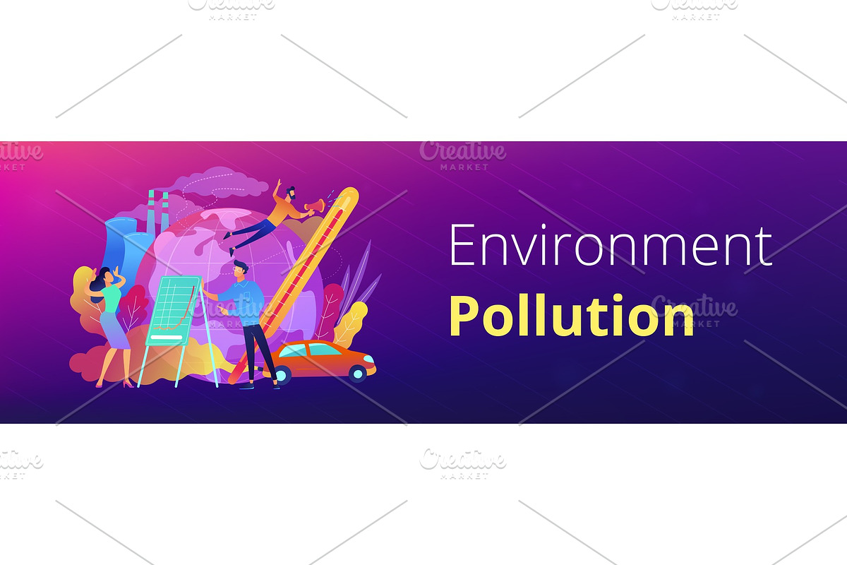 Global warming banner template., a Healthcare Illustration by Visual ...